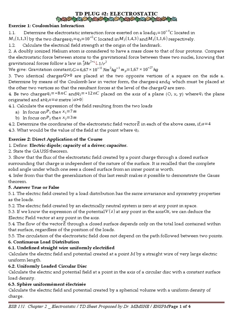 Analysis of Electrostatic Fields and Potentials | PDF | Electric Field | Electrostatics