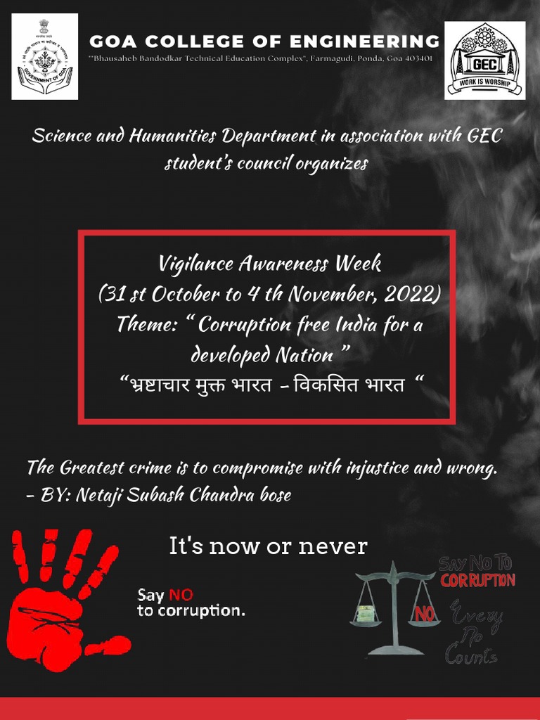 Vigilance Week Poster | PDF | Career & Growth | Art