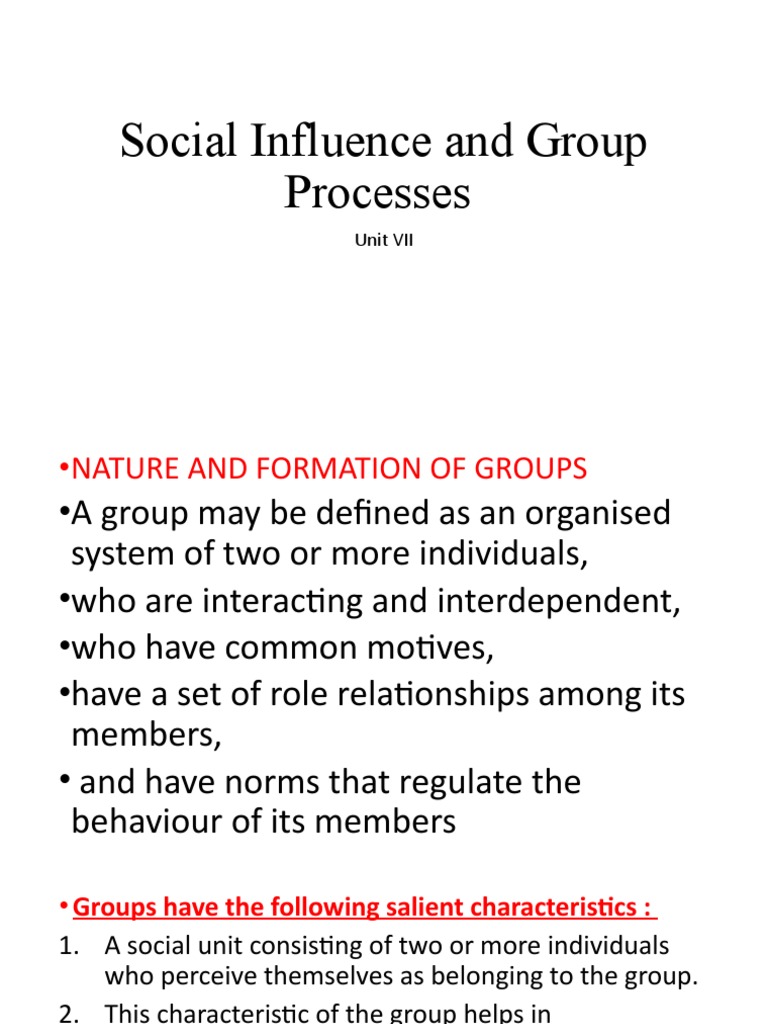 CHAPTER 7 Social Influence and Group Processes | PDF | Motivation | Motivational