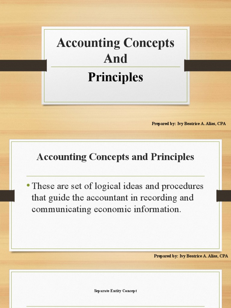 CBMEC1+Lesson 3 - Accounting Concepts and Principles - Rev.1 | PDF ...