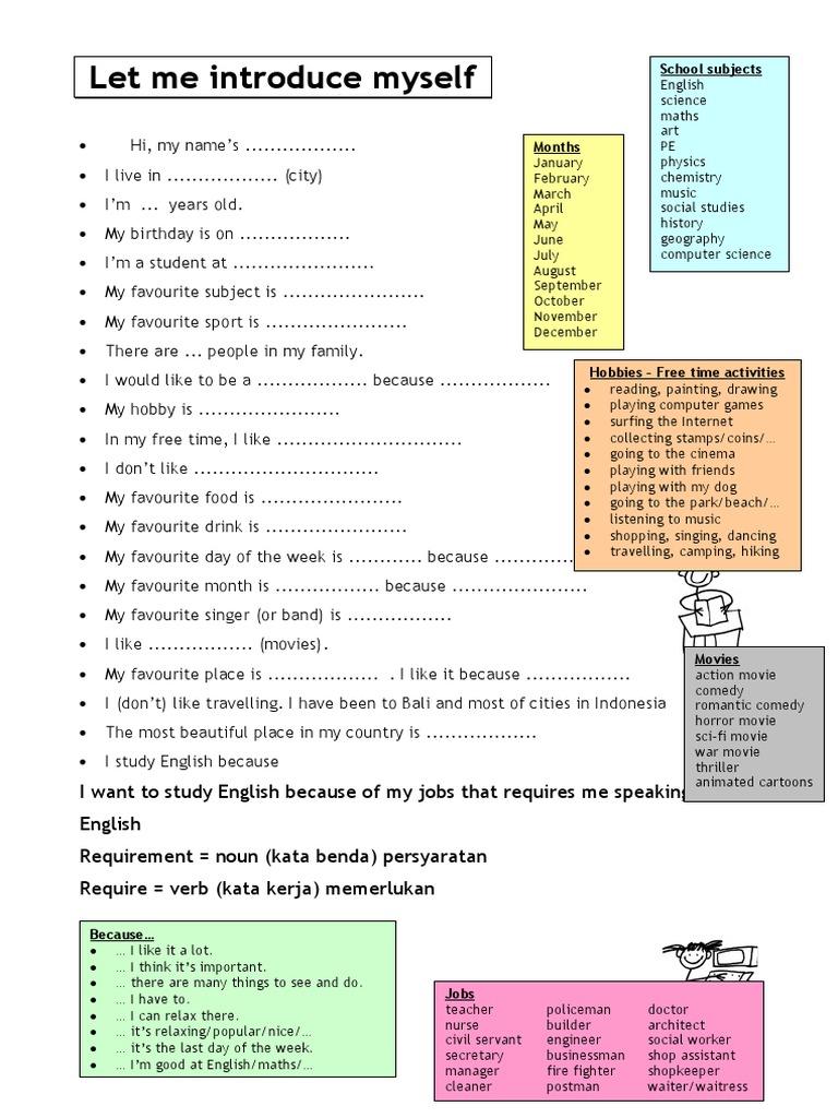 Let Me Introduce Myself Fun Activities Games 673 | PDF