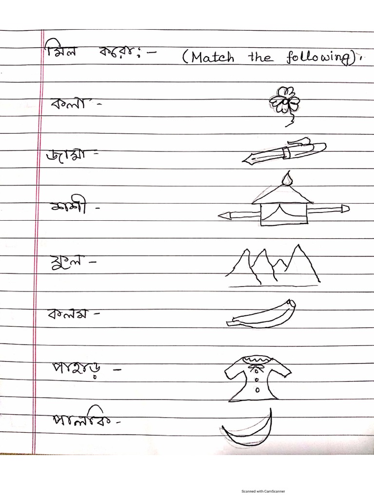 74 Class I Bengali Worksheet | PDF