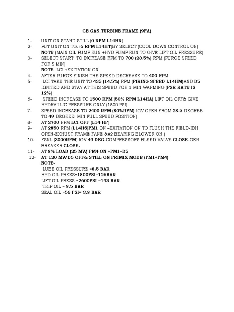Ge Gas Turbine Frame 9 | PDF
