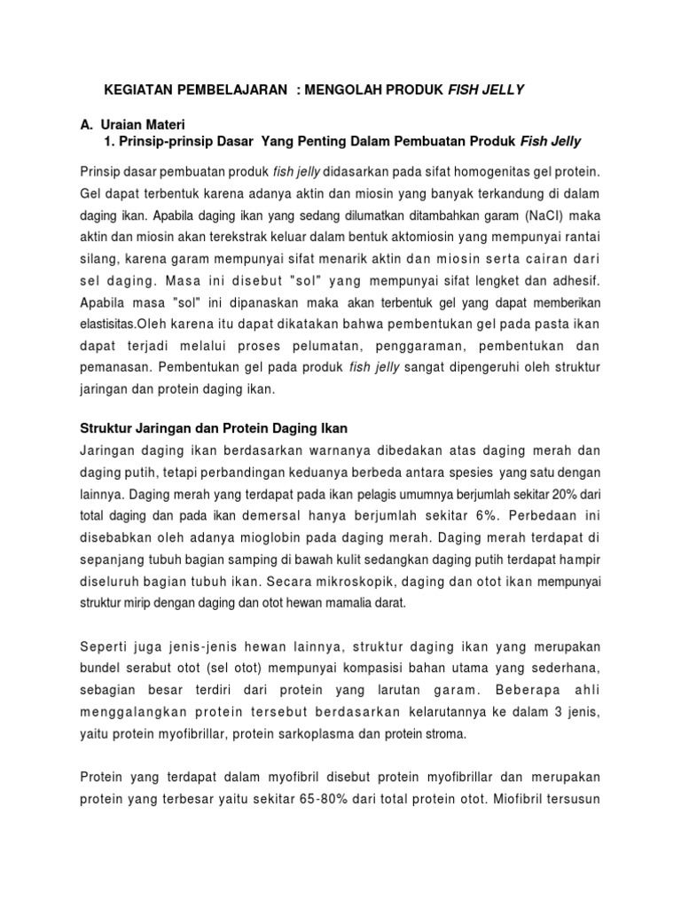 Materi Fish Jelly | PDF | Kesehatan Holistik