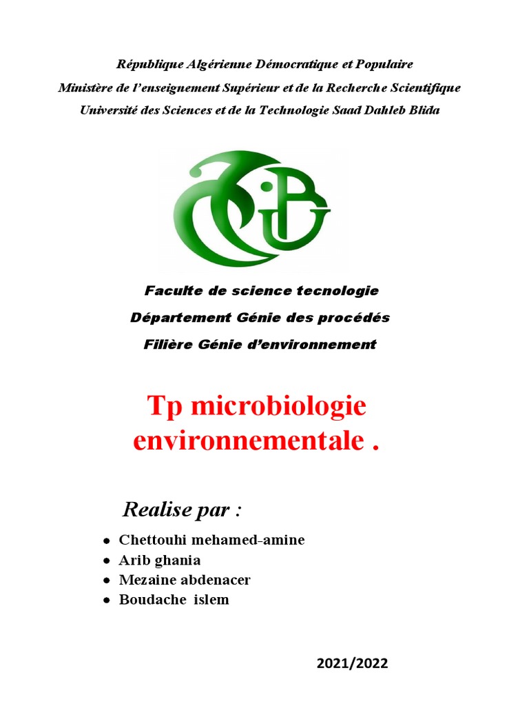 TP Microbiogie (3) Corr | PDF | Microbiologie | Stérilisation (microbiologie)