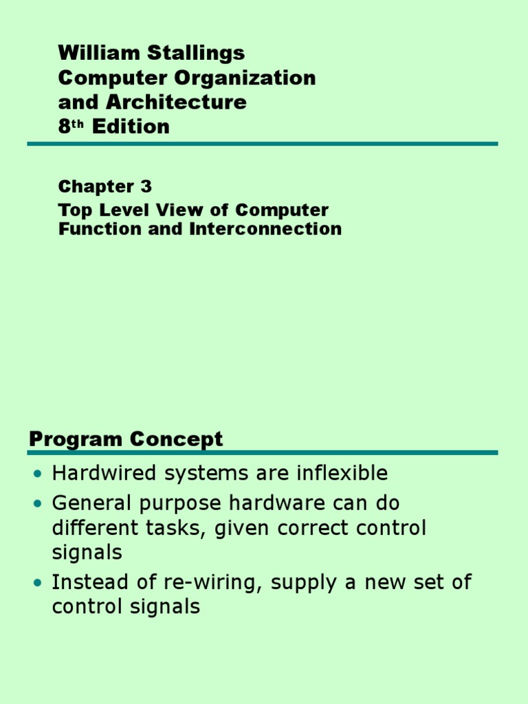 Top Level View of Computer Components and Instruction Cycle | PDF ...