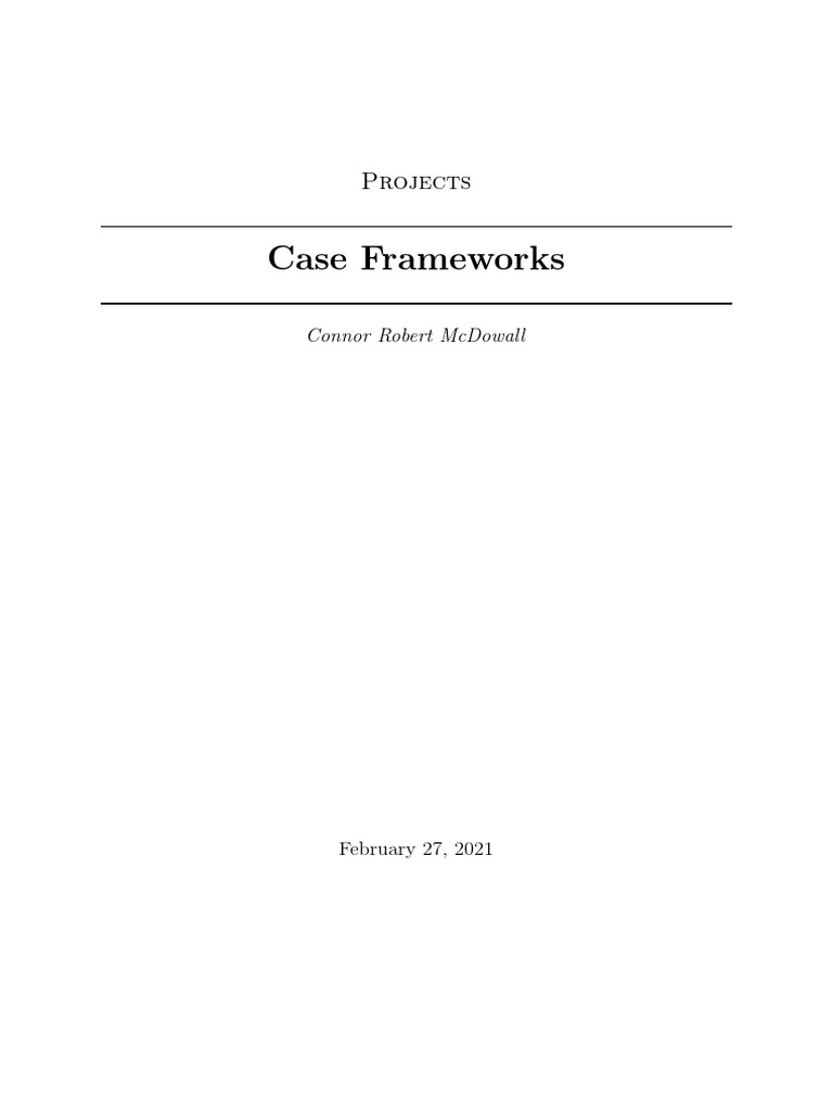 Case Frameworks | Download Free PDF | Net Present Value | Marketing