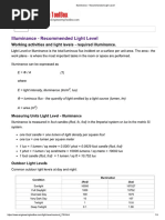 BS en 12464 1 Lighting Levels PDF | PDF | Lighting | Rendering ...
