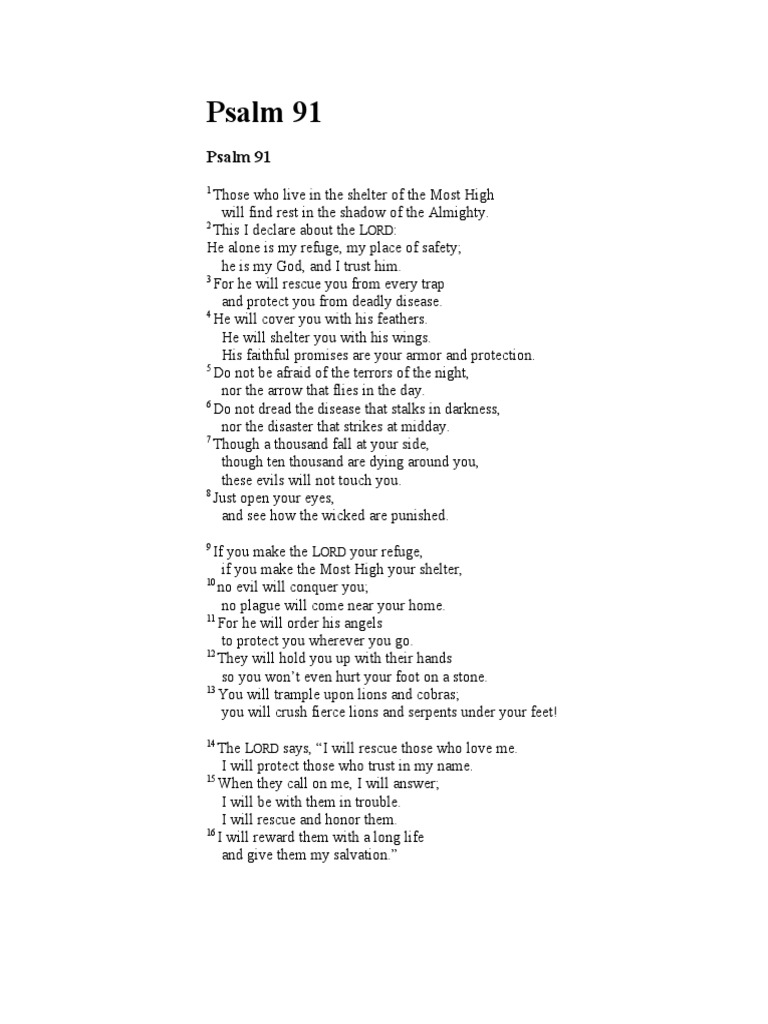 Psalm 91 | PDF