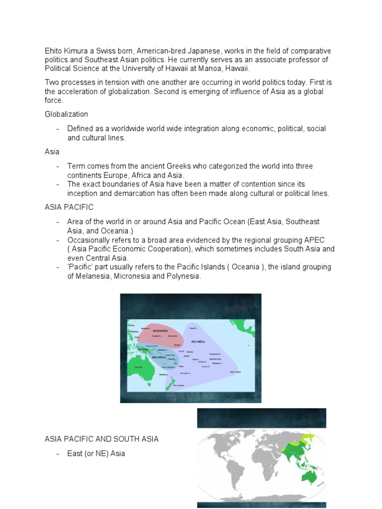Globalization and The Asia Pacific and South Asia by Ehito Kimura ... Globalization and The Asia Pacific and South Asia by Ehito Kimura ...