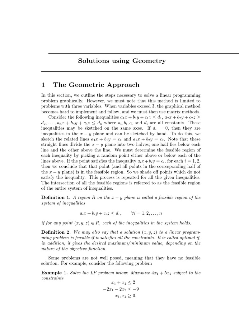 Graphical Method | PDF | Mathematical Optimization | Linear Programming