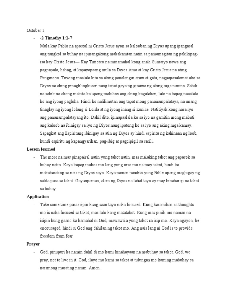 October Devotion | PDF