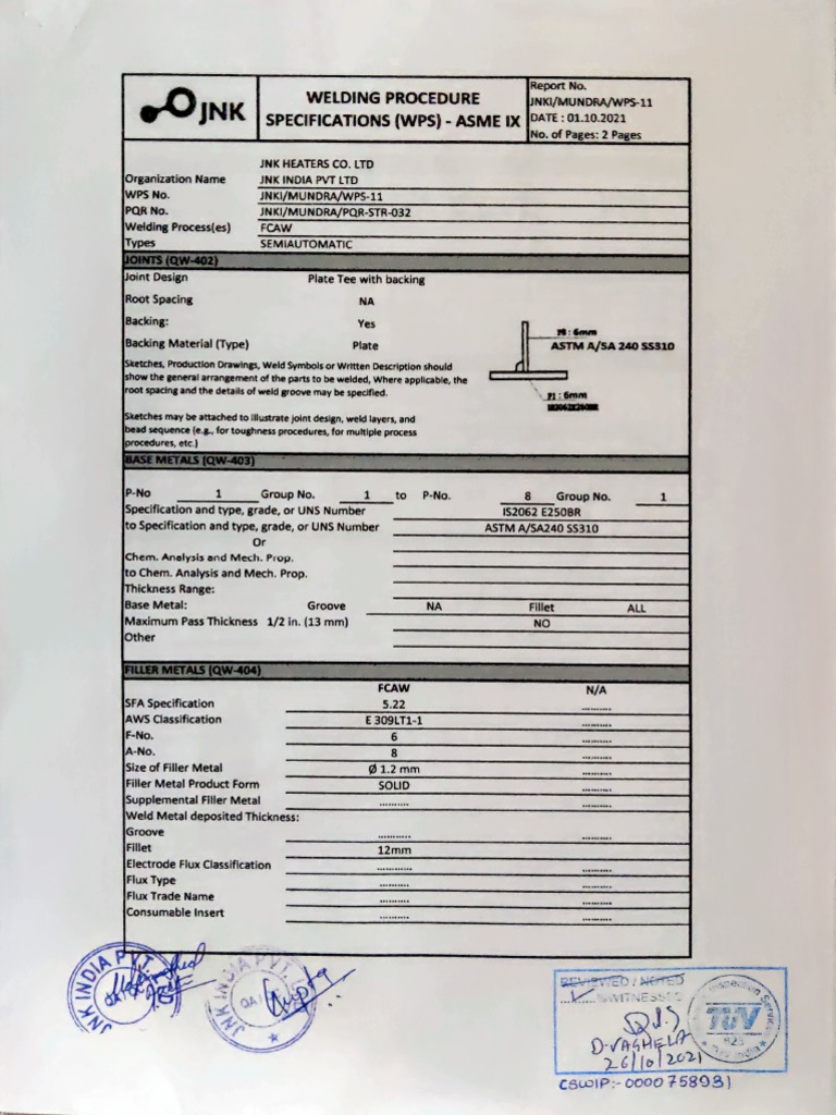 Wps 11 | PDF | Welding | Construction
