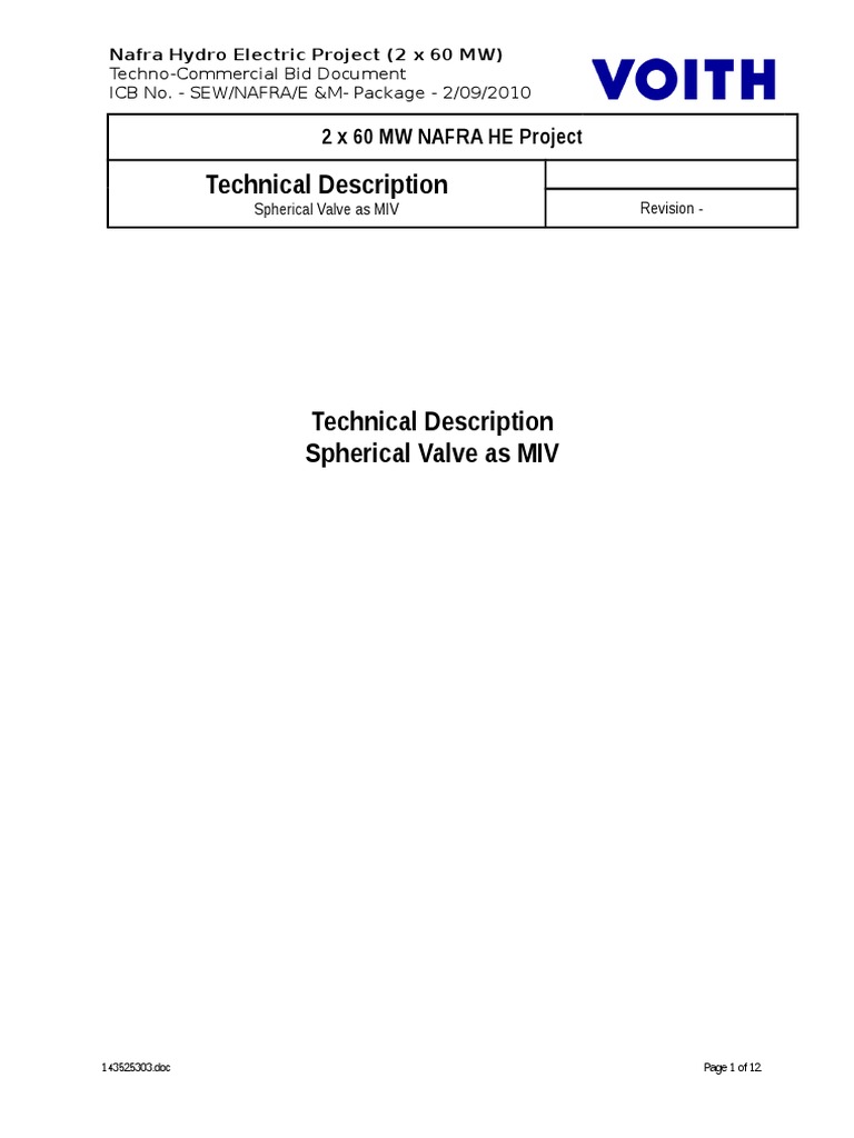 Spherical Valve Technical Description | PDF | Valve | Stress (Mechanics)