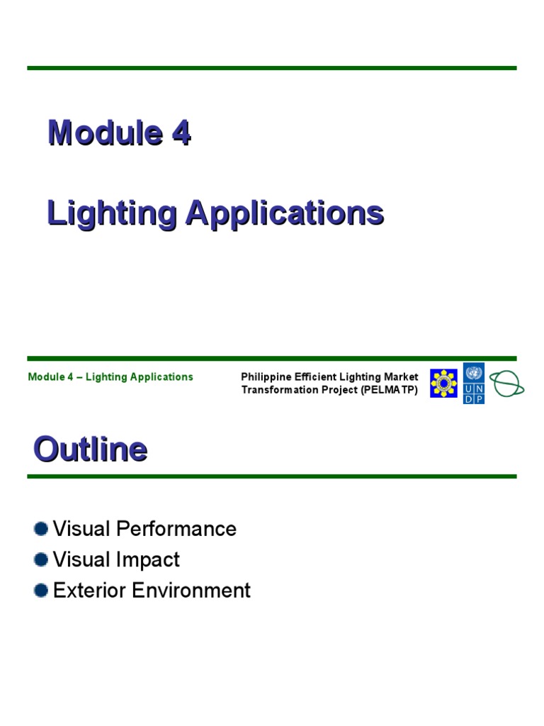 Module 4 - Lighting Applications | PDF | Lighting | Contrast (Vision)