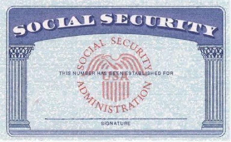 Social Security Blank Card Template PDF PDF