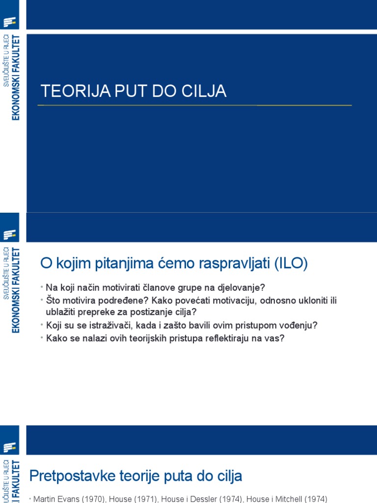 Teorija Puta Do Cilja | PDF