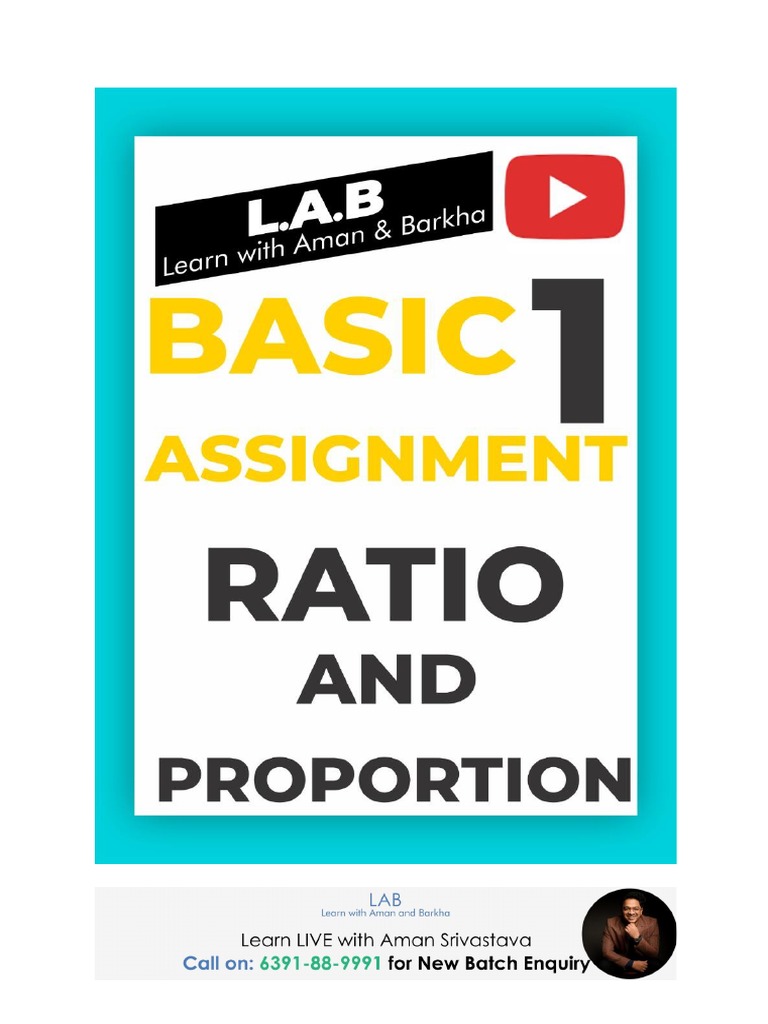 Ratio And Proportion Practice Questions Pdf