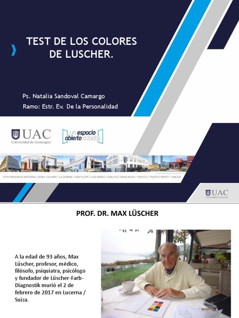 Test de Los Colores de Luscher | Descargar gratis PDF | Sicología ...