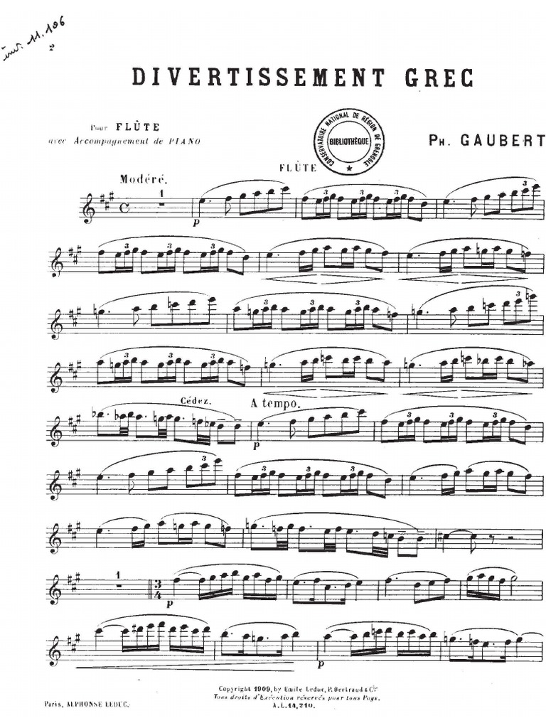 Gaubert Philippe - Divertissement Grec | PDF