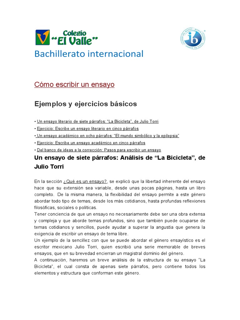 Cómo Escribir Un Ensayo | PDF | Ensayos