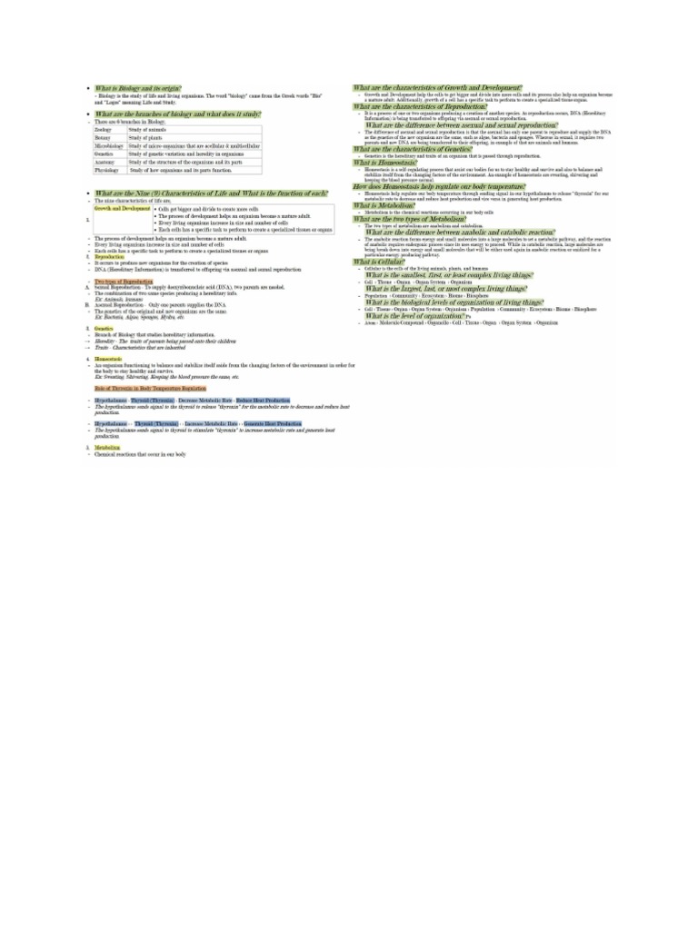 General Biology, Grade 12 - 1st Sem, 1st Quarter | PDF