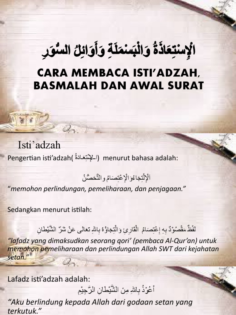 Cara Membaca Basmalah Dan Makhorijul Huruf | PDF