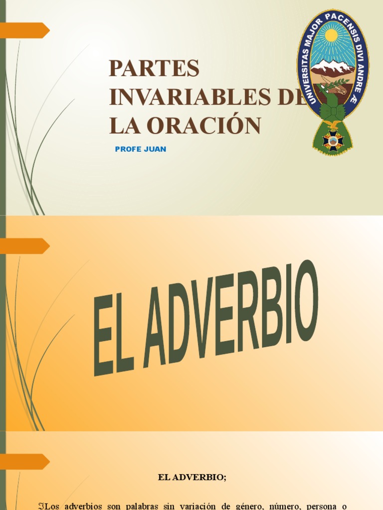 Tipos y Funciones del Adverbio | PDF | Adverbio | Lingüística