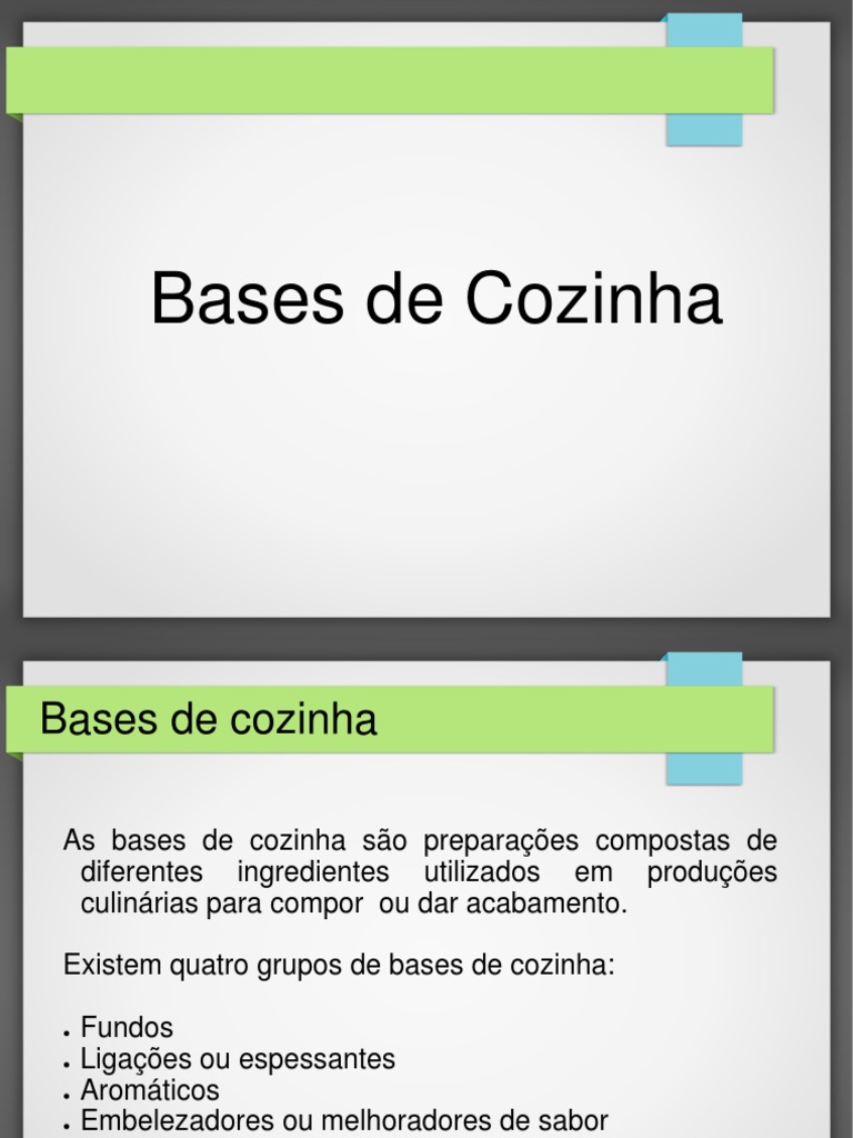 Bases de Cozinha | PDF | Emulsão | Culináriar