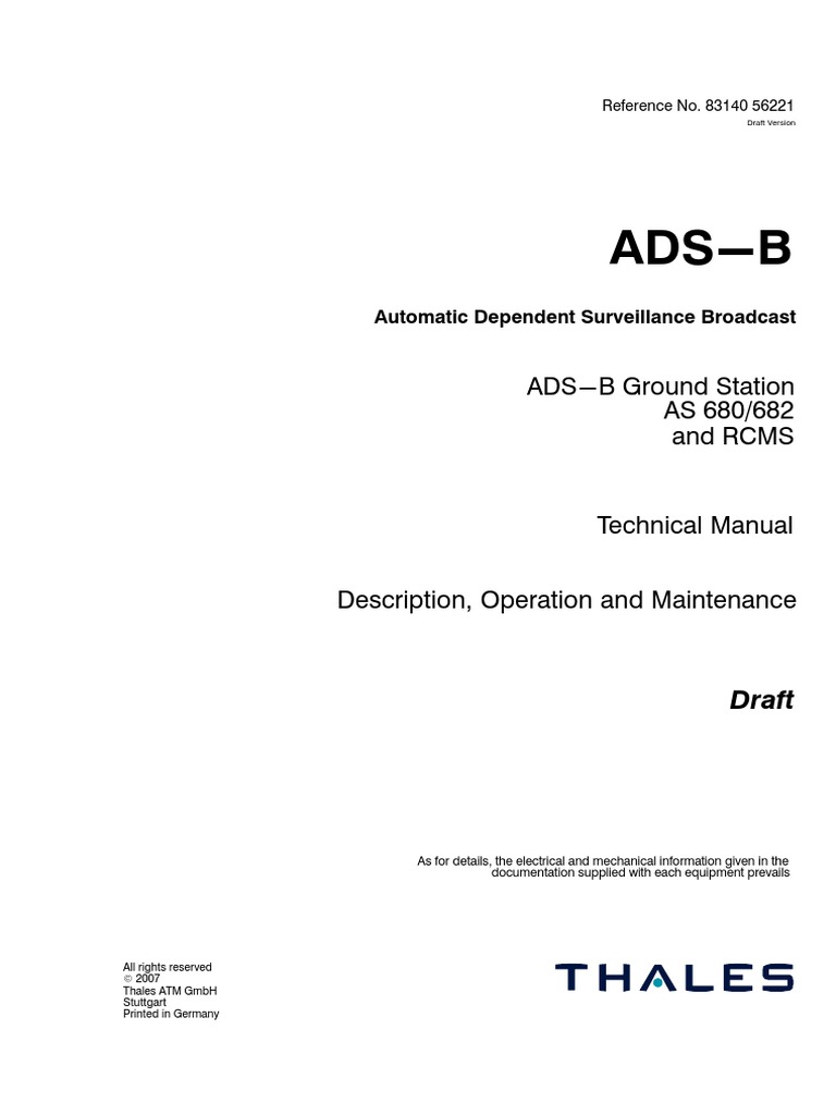 Ads-B As680 Thales | PDF | Computing | Computer Engineering