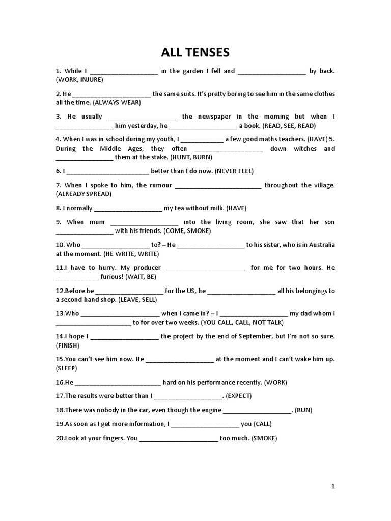 All Tenses | PDF