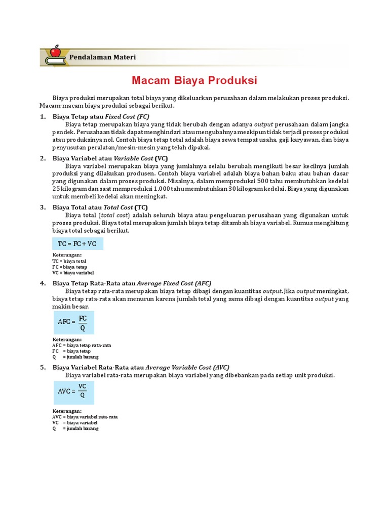 Pendampr21 Eko X 14 Bab 3 Macam Biaya Produksi Pdf