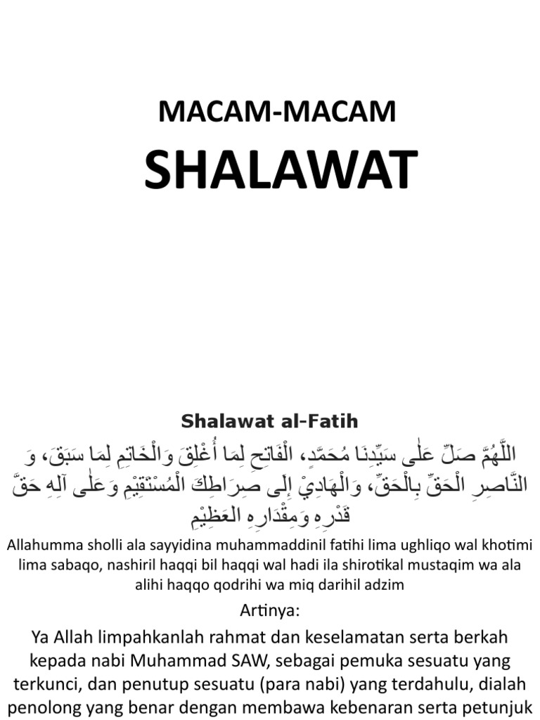 Macam-Macam Shalawat | PDF