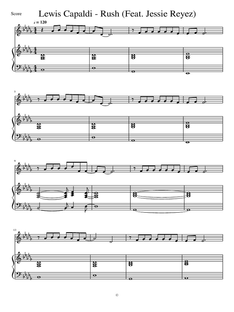 Lewis Capaldi Feat Jessie Reyez Rush | PDF