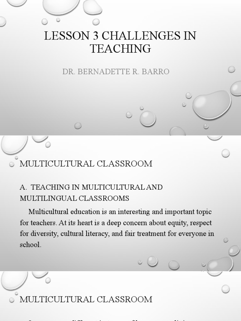 The Teaching Profession. LESSON 3 CHALLENGES IN TEACHING | PDF | Constructivism (Philosophy Of ...