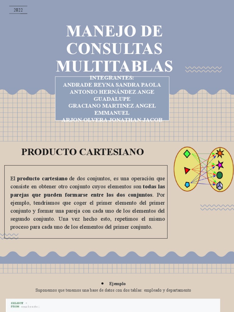 Manejo de Consultas Multitablas SQL | PDF