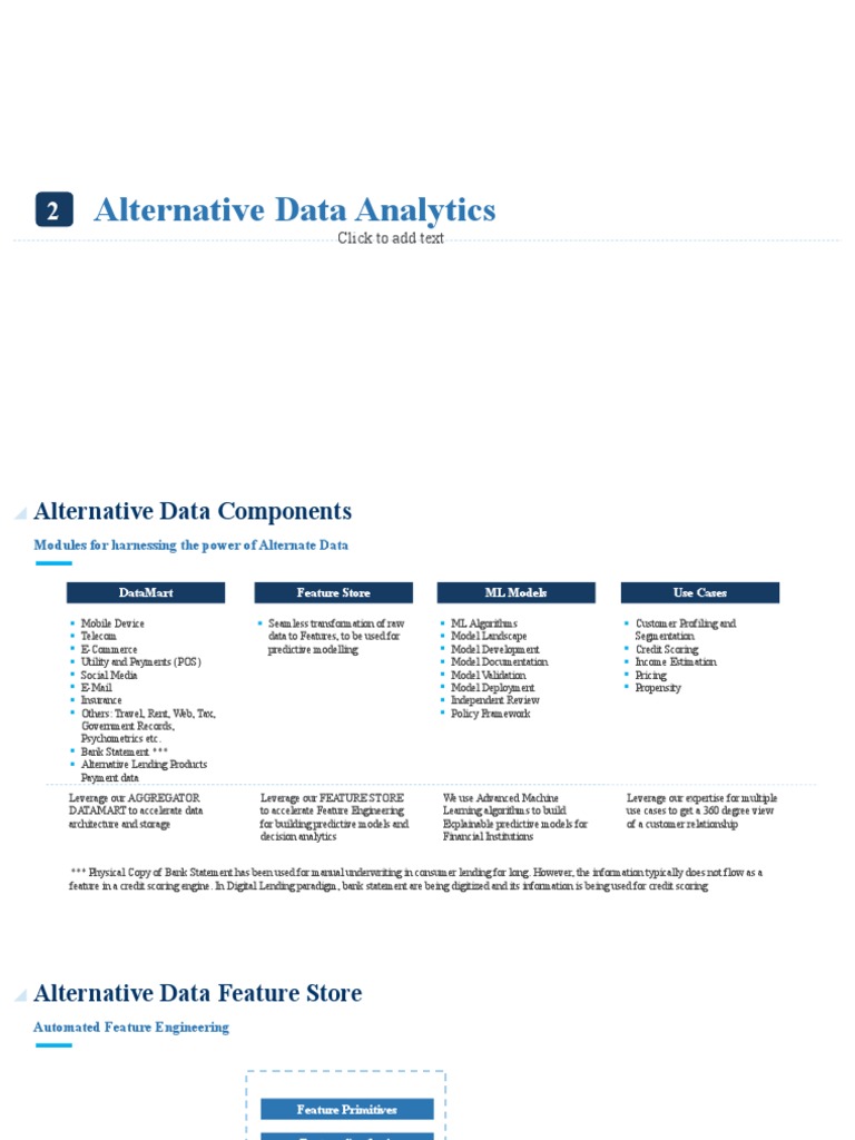 Alternate Data | PDF | Analytics | Machine Learning
