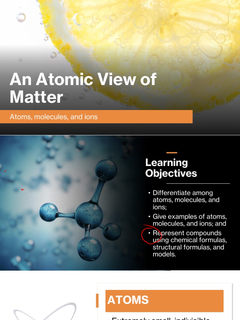 An Atomic View of Matter | PDF