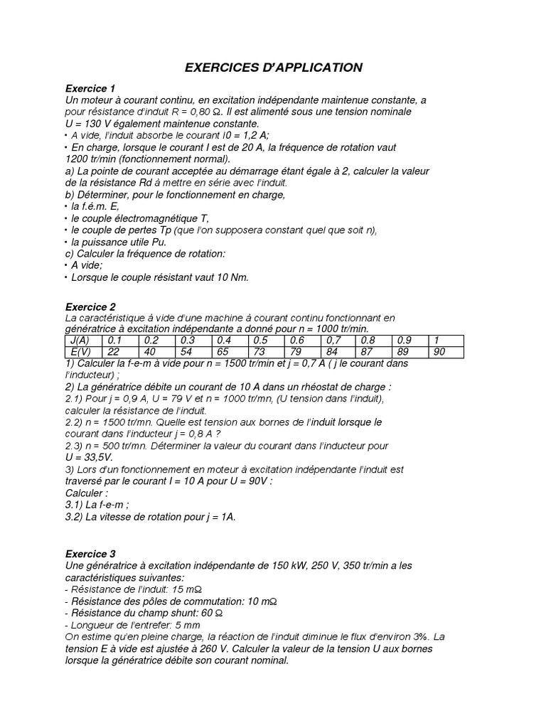 Exercices D'application MCC | PDF