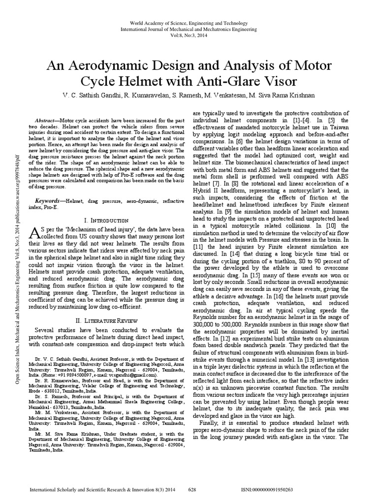 Analysis of the Aerodynamic Design and Drag Pressure Performance of a ...