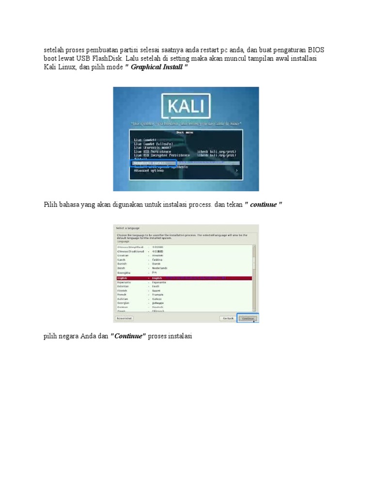 Panduan Instalasi Dual Boot Kali Linux | PDF