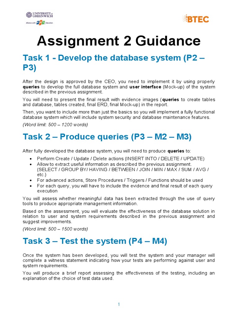 1 - Assignment 2 Guidance | PDF | Databases | Information Retrieval