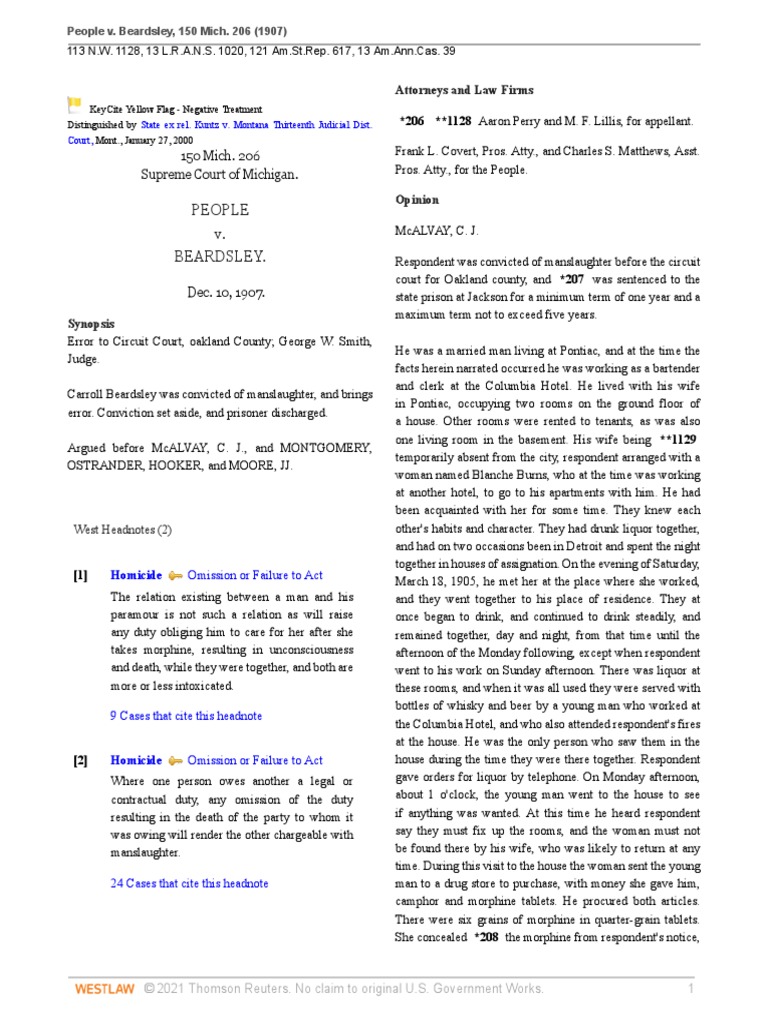 People v. Beardsley | PDF | Prosecutor | Crimes