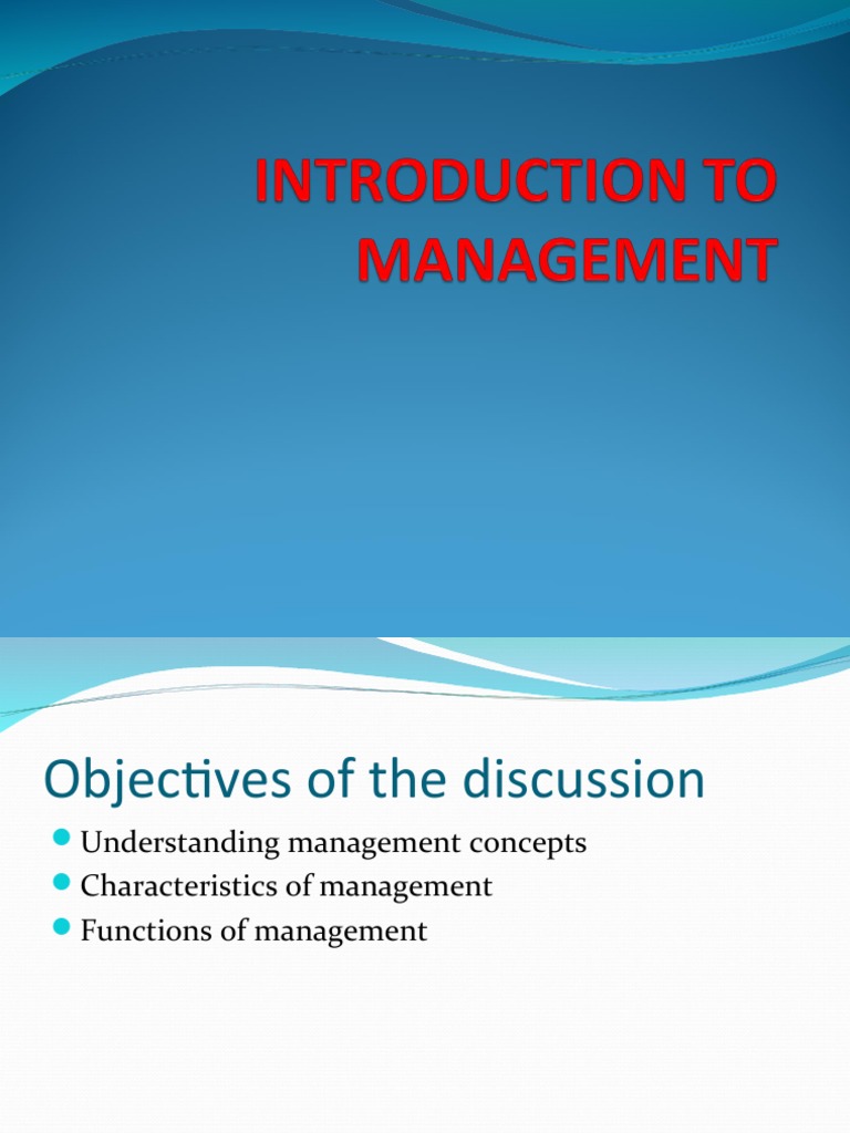 Fundamental Managment Introduction To Management | PDF | Goal ...