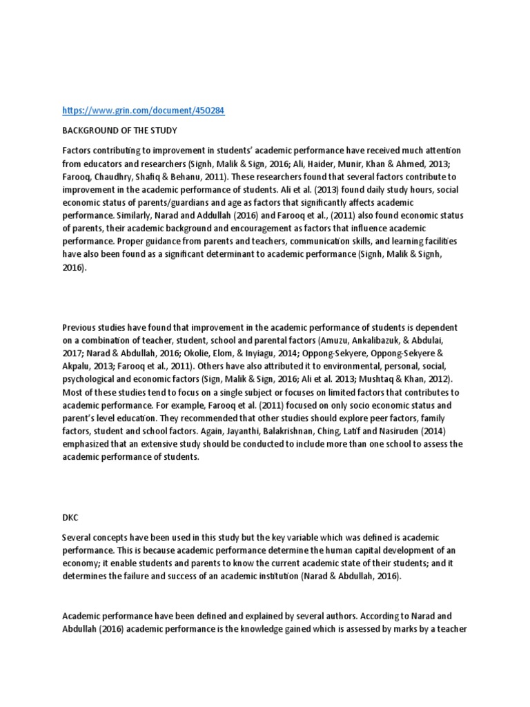 Academic Performance | PDF | Standardized Tests | Elementary And ...