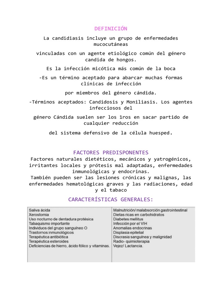 Candidiasis: Tipos y Diagnóstico | PDF | Candidiasis | Candida (hongo)