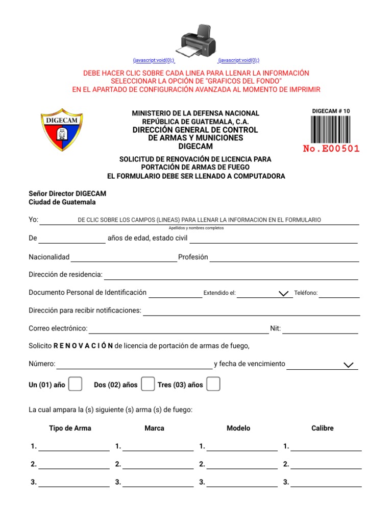 Formulario de Renovación Digec | PDF