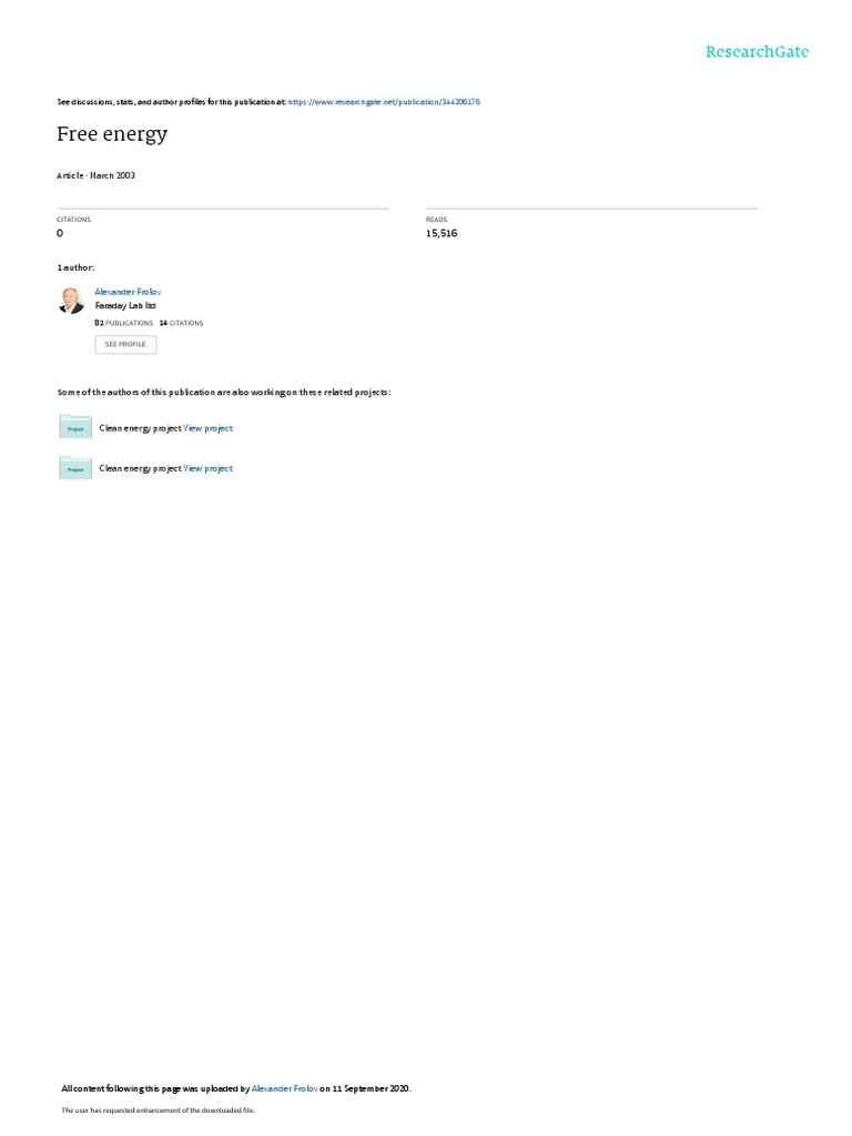 Free Energy 2003 | PDF | Potential Energy | Transformer