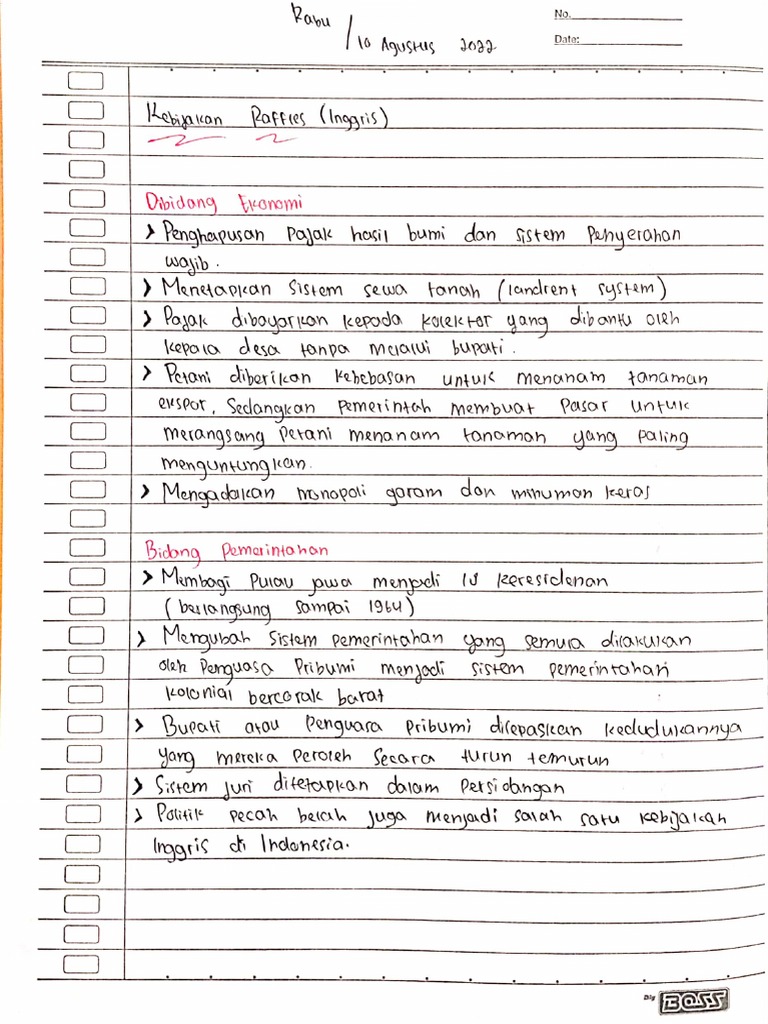 Kebijakan Deandles Dan Raffles | PDF