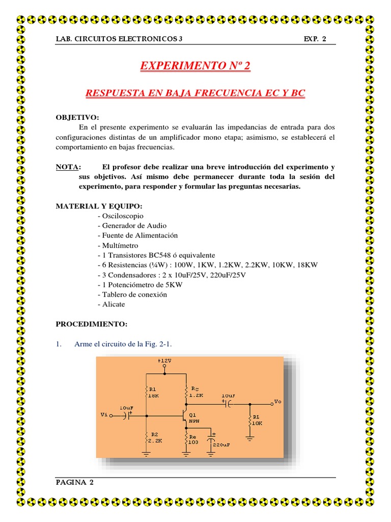 Citro 3 Lab 2 | PDF | Condensador | Electrónica